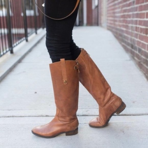 Sam Edelman | Shoes | Sam Edelman Brown Leather Penny Riding Boots Sz ...